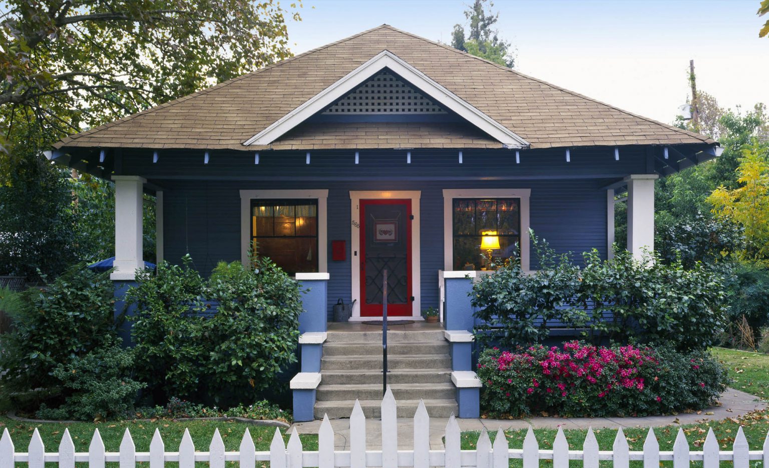 13 Most Stunning Blue House Red Door Design Ideas to Get Inspired ...